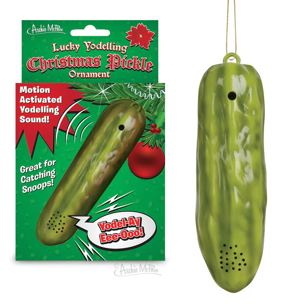 Ornament- Yodelling Pickle – Blickenstaffs Toy Store